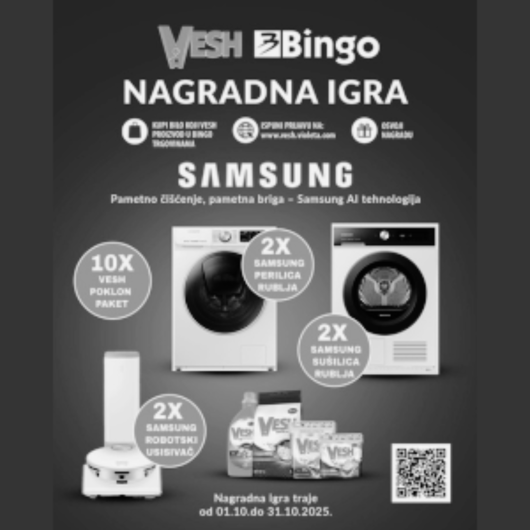 VESH I BINGO - NAGRADNA IGRA - BiH - 1.10.-31.10.2025. - Vesh Violeta